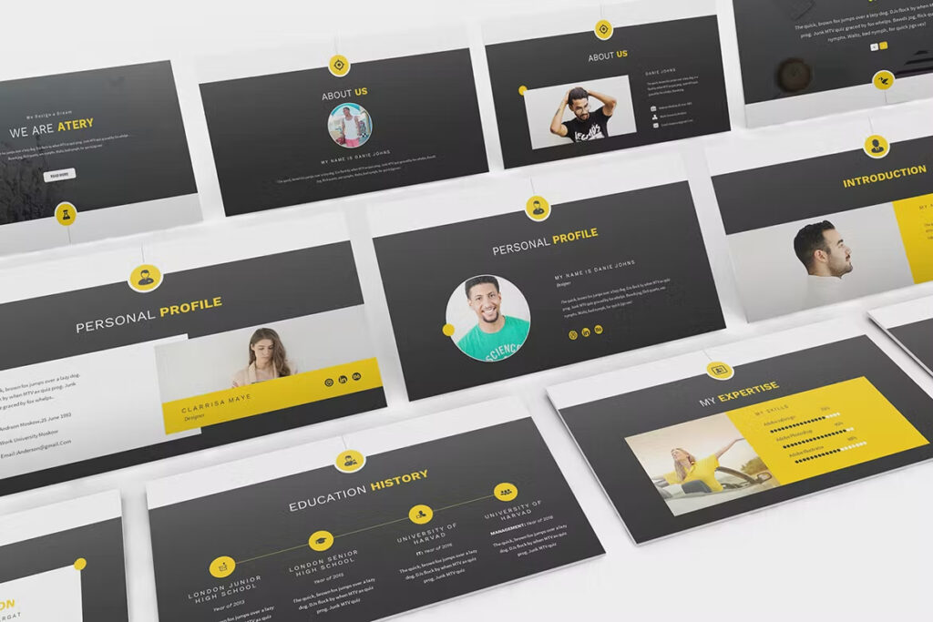 Atery Resume CV Powerpoint Template – MasterBundles