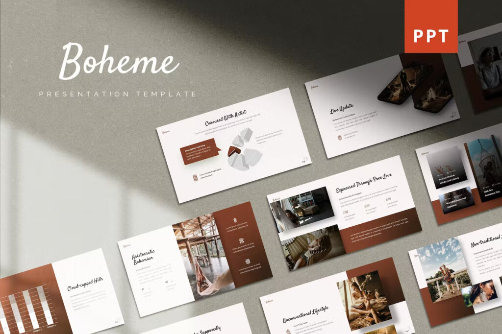 Boheme - Vintage Powerpoint Template – MasterBundles