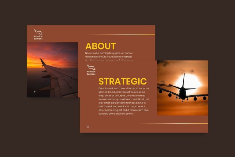 Presentation Aviation Airlines – MasterBundles