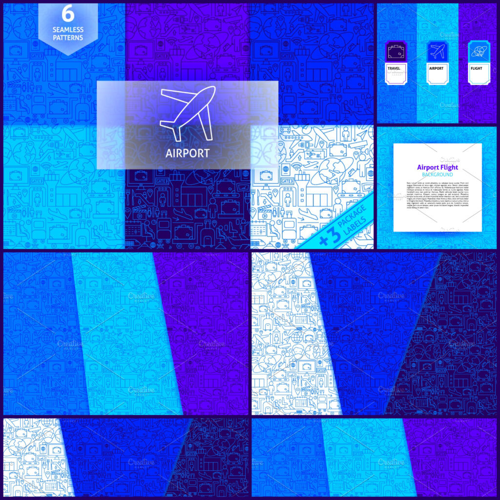 Airport Line Tile Patterns – MasterBundles