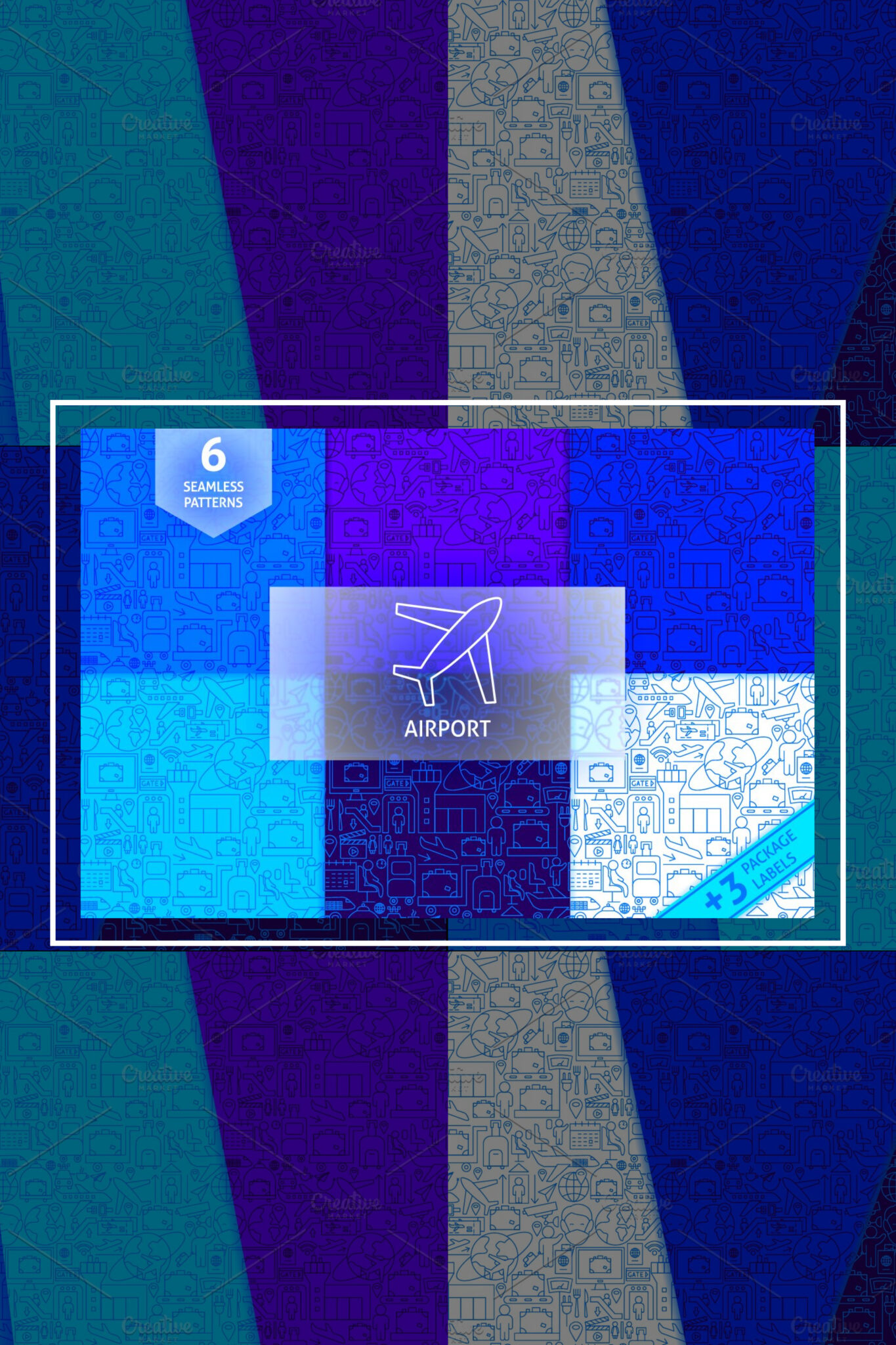 Airport Line Tile Patterns – MasterBundles