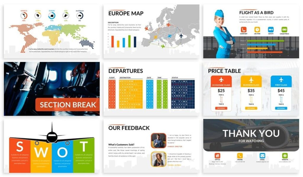 Airwaves - Airlines Powerpoint – MasterBundles