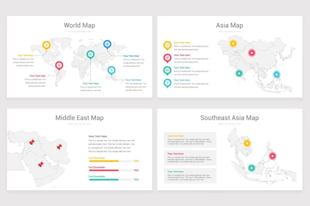 Asia Maps PowerPoint Template: 61 Slides – MasterBundles
