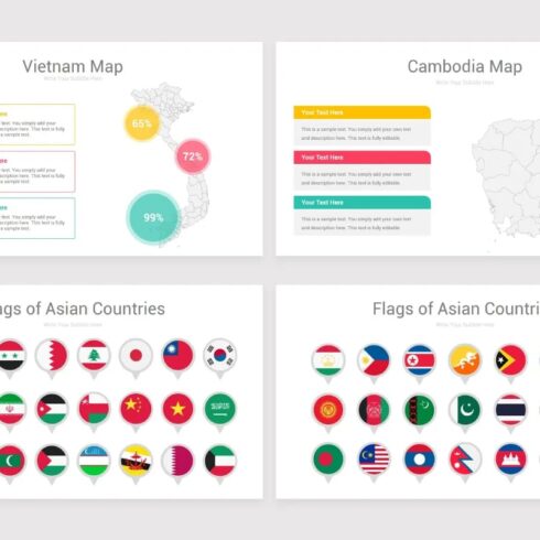 Asia Maps PowerPoint Template: 61 Slides | MasterBundles