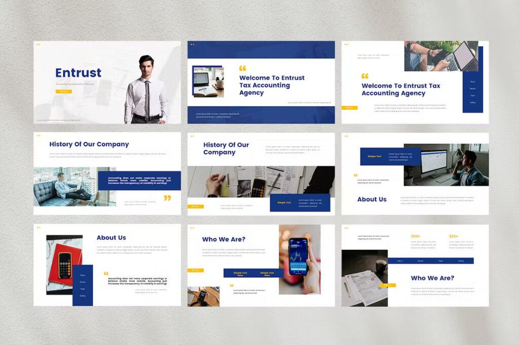 Entrust - Tax Accounting PowerPoint Template – MasterBundles