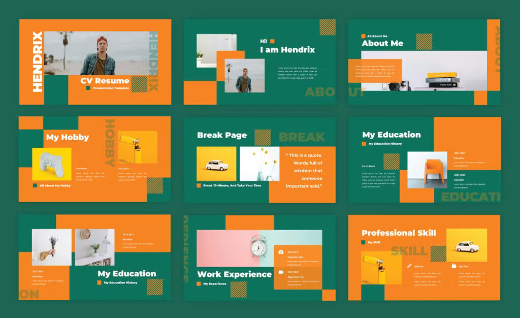 Hendrix - CV Resume Powerpoint Template – MasterBundles