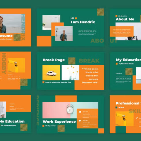 Hendrix - CV Resume Powerpoint Template | Master Bundles