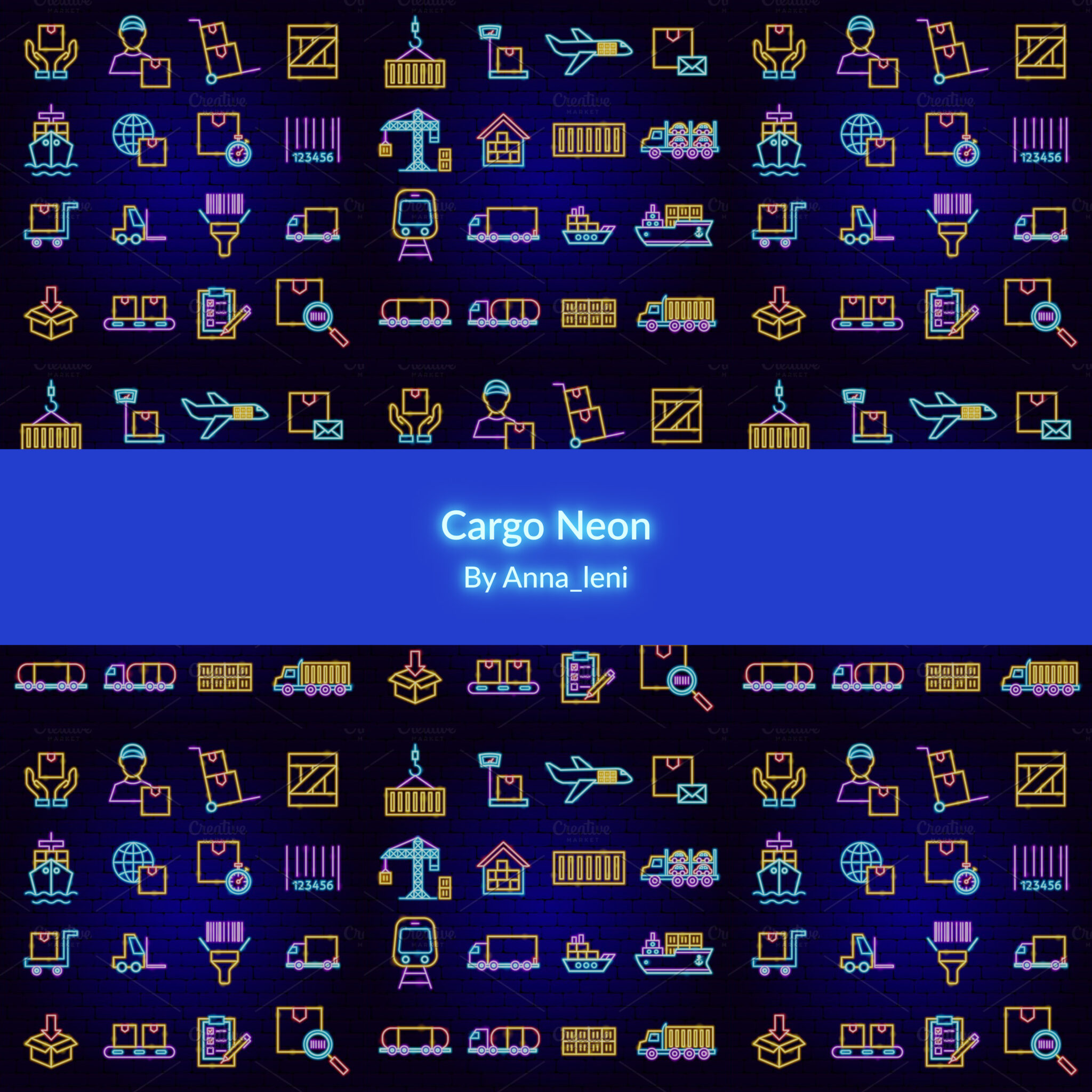 Cargo Neon Outline Vector Icons – MasterBundles