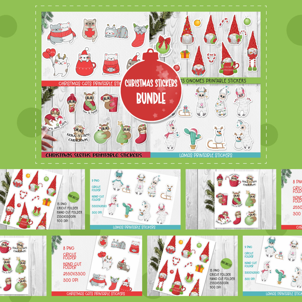 Christmas Stickers Bundle – MasterBundles