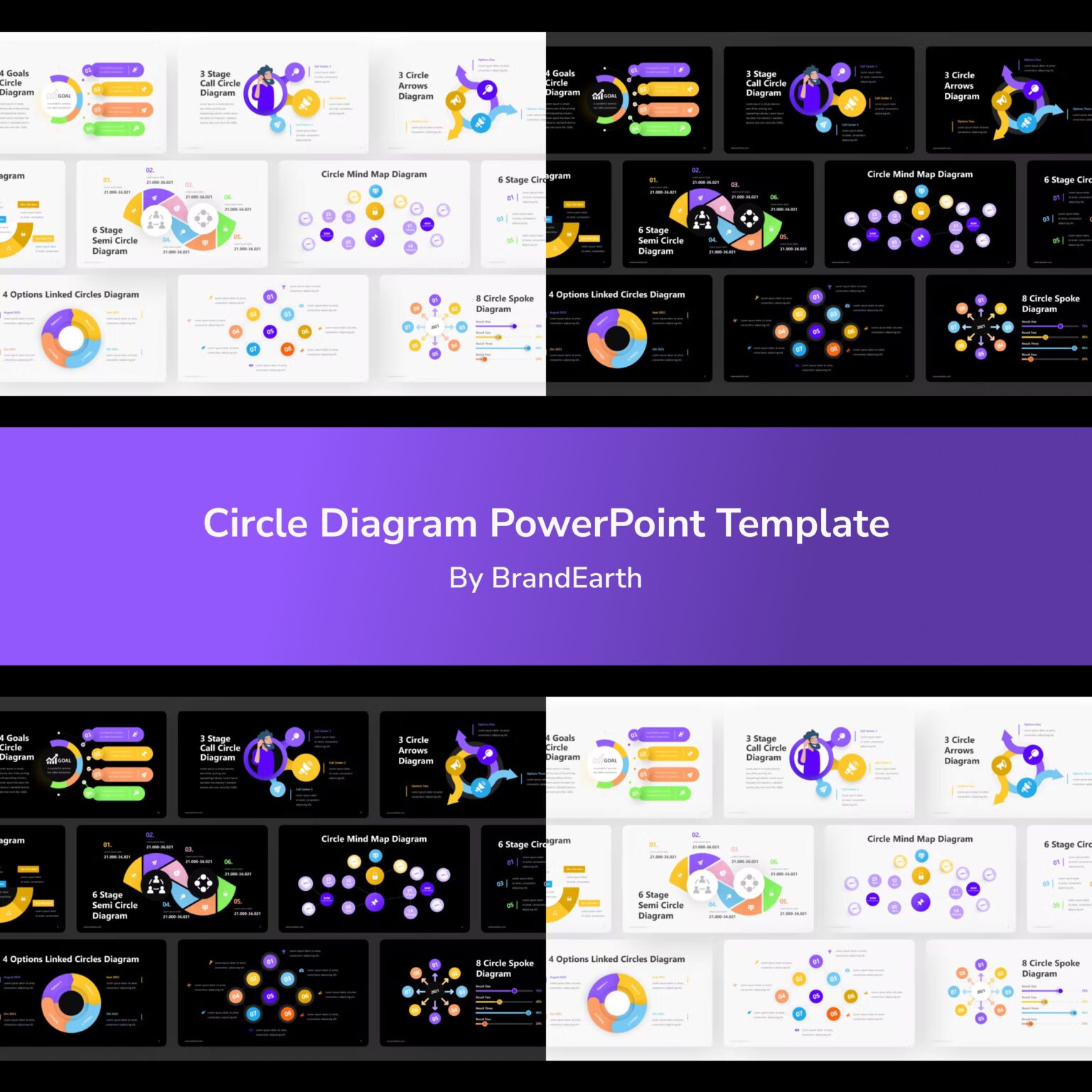 Circle Diagram PowerPoint Template – MasterBundles