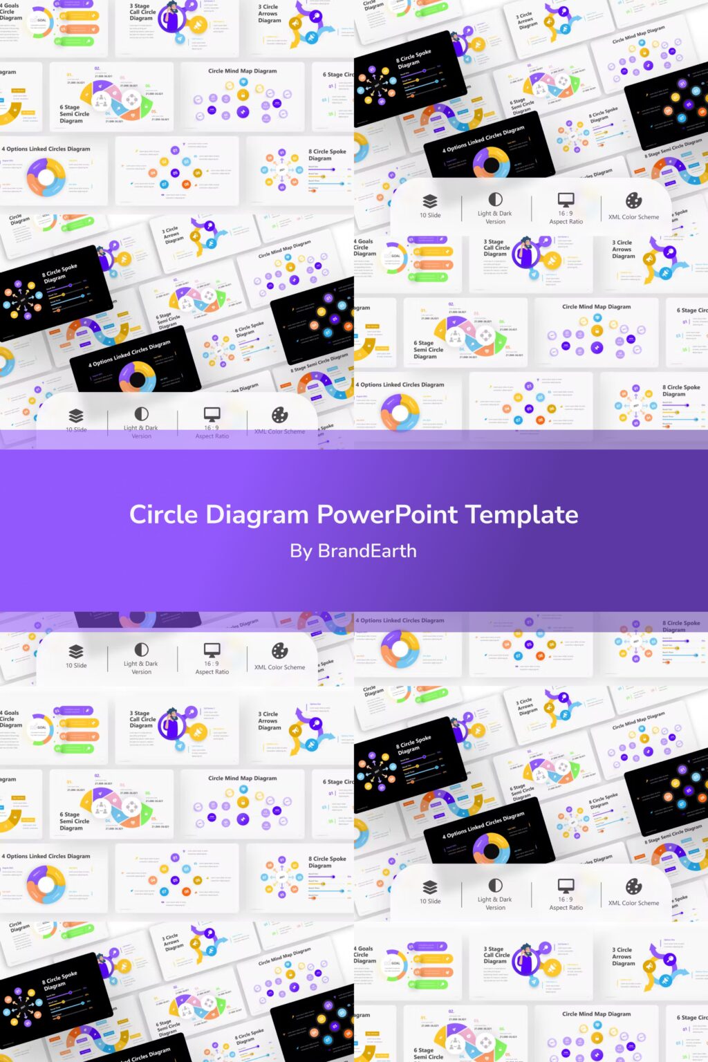 Circle Diagram PowerPoint Template – MasterBundles