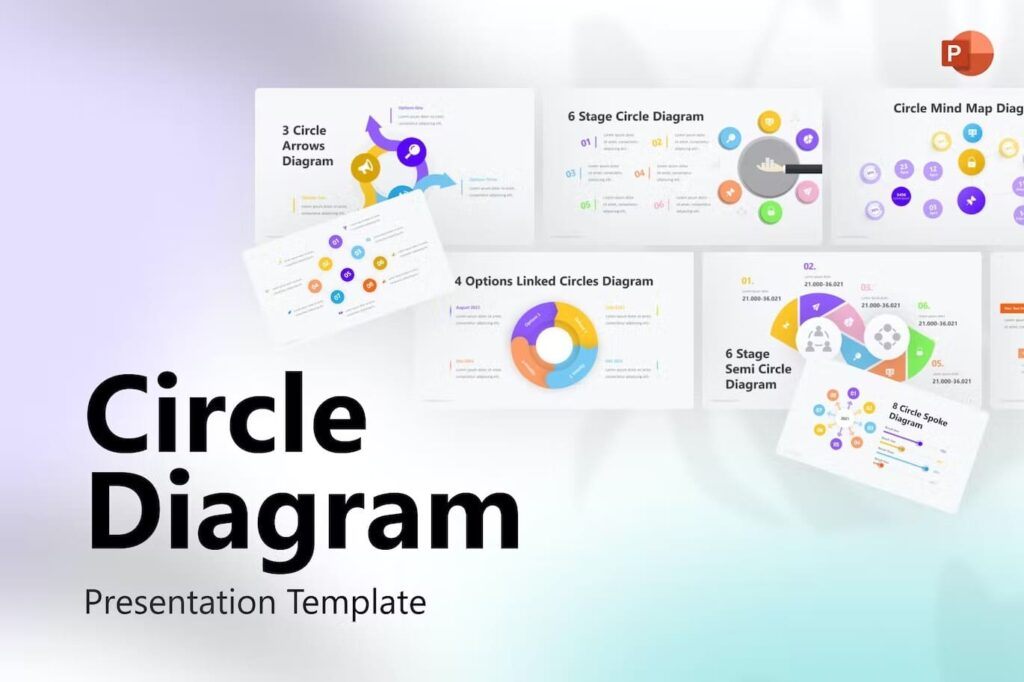 Circle Diagram PowerPoint Template – MasterBundles