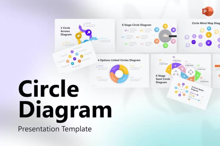 Circle Diagram PowerPoint Template – MasterBundles