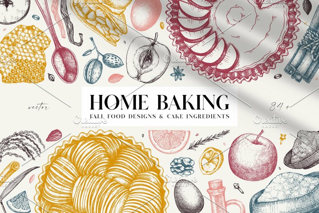 Cake Ingredients Fall Foods Design – MasterBundles