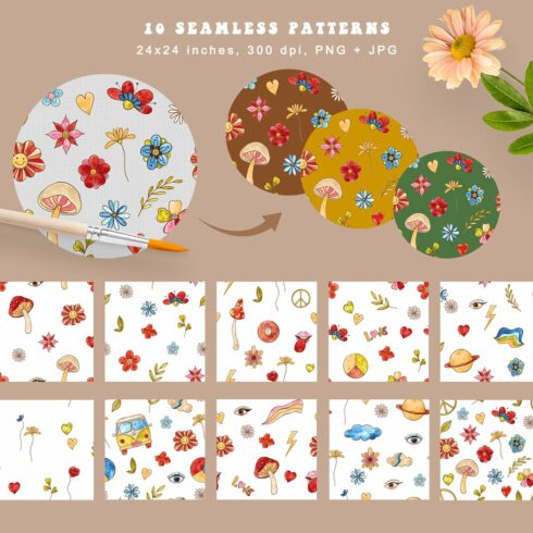 Retro Vibes - Watercolor Collection | Master Bundles