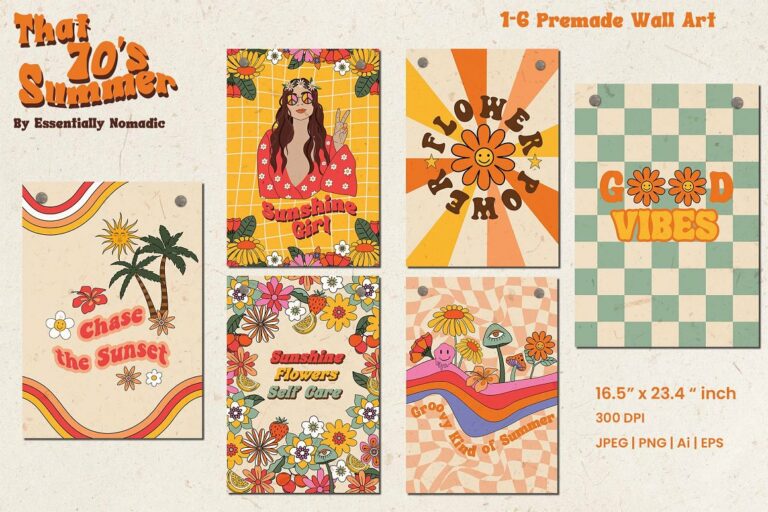 A Joyful Retro Graphic Collection – MasterBundles