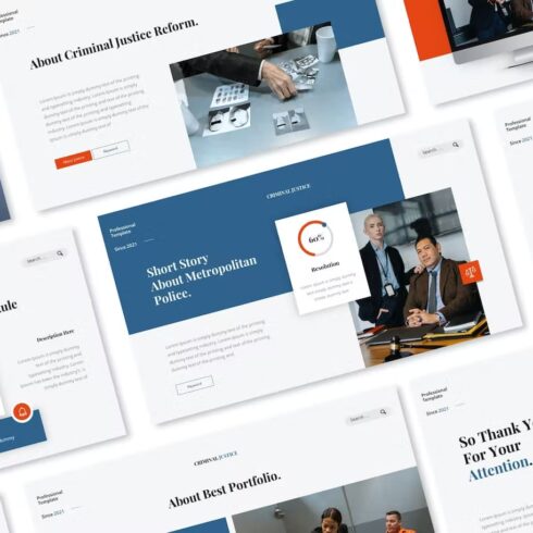 Criminal Justice Powerpoint Presentation Template | Master Bundles