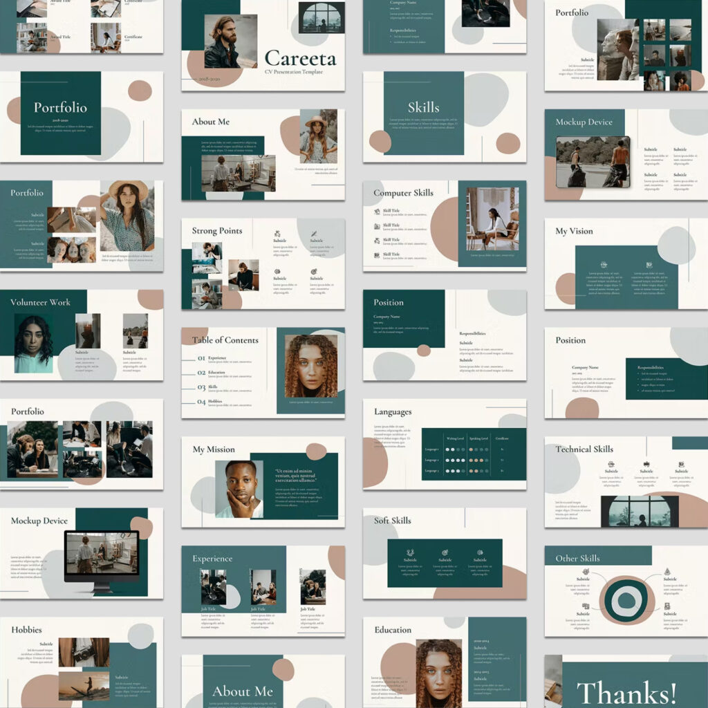 CV PowerPoint Presentation Template – MasterBundles