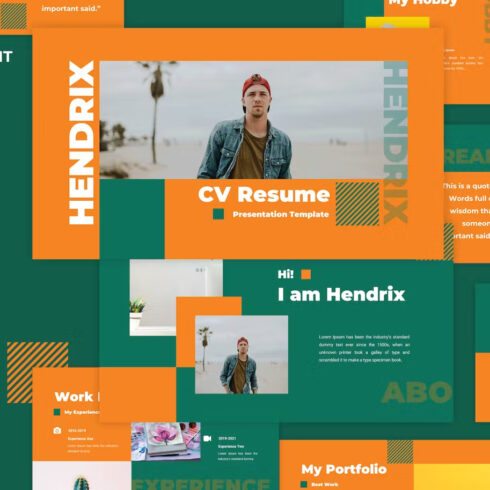Hendrix - CV Resume Powerpoint Template | Master Bundles