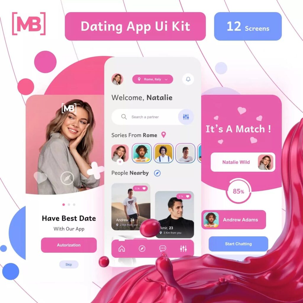 Dating UI Kits Bundle – MasterBundles
