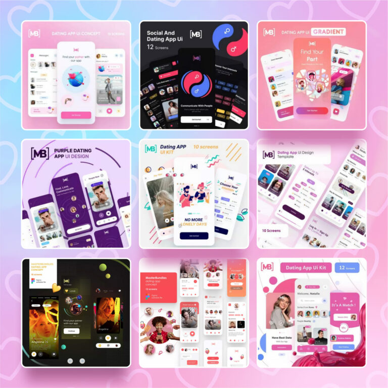 Dating UI Kits Bundle – MasterBundles