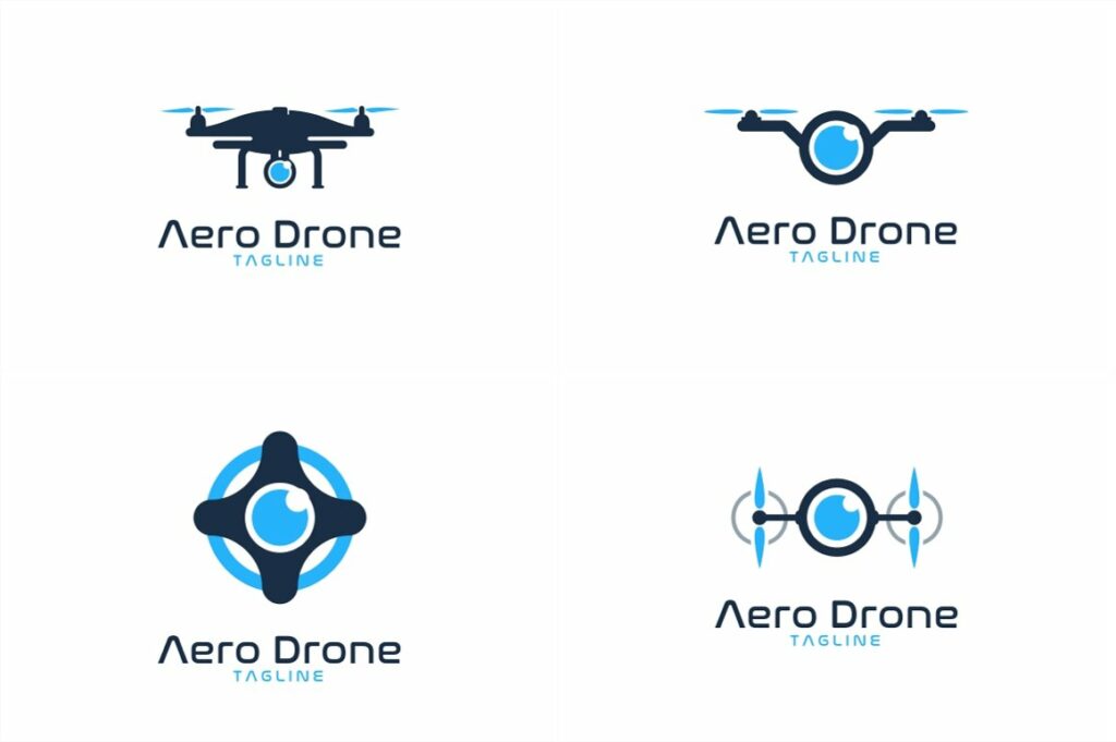 10 Drone Logo Bundle #1 – MasterBundles