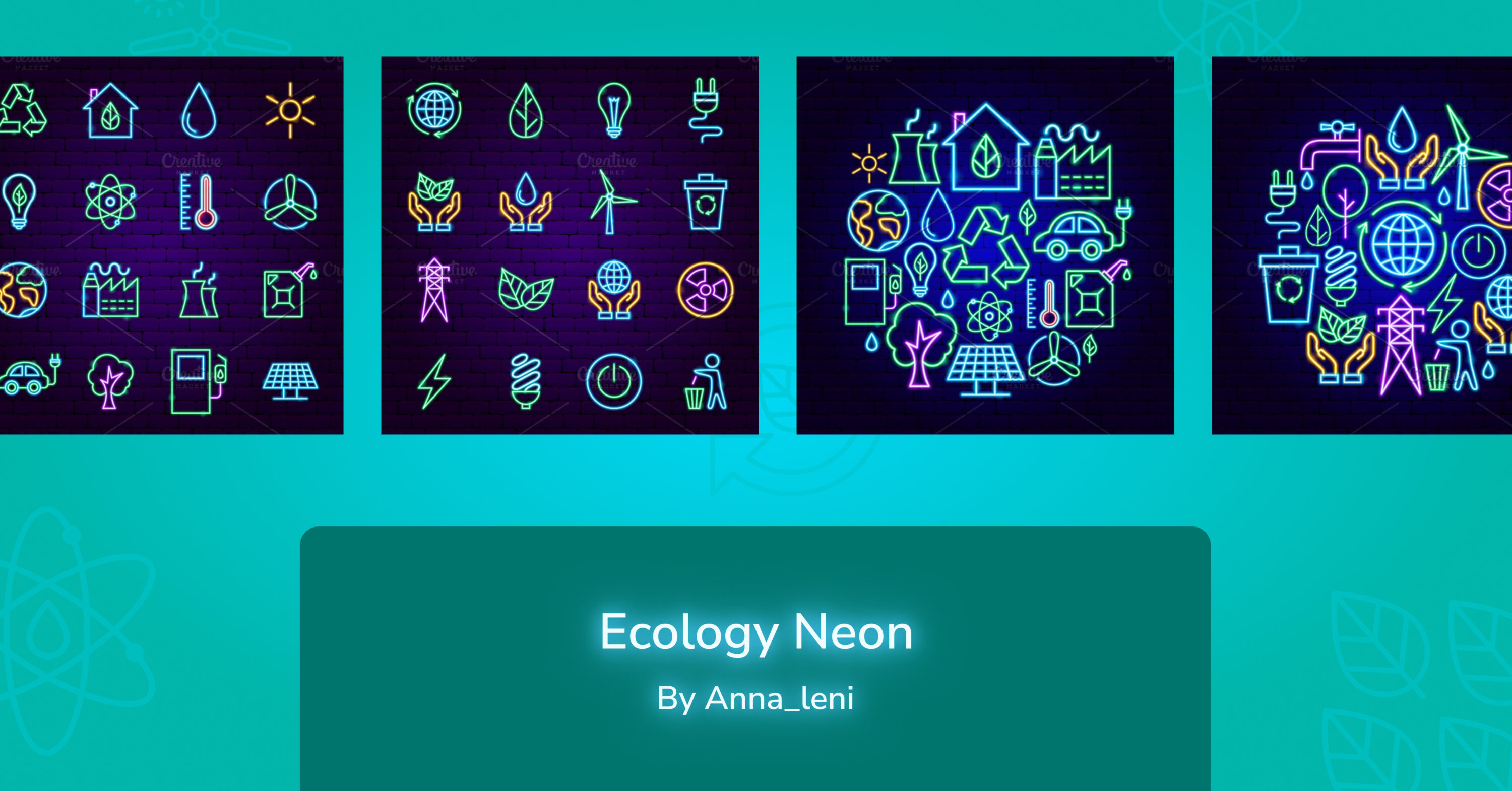 Ecology Neon Symbols – MasterBundles