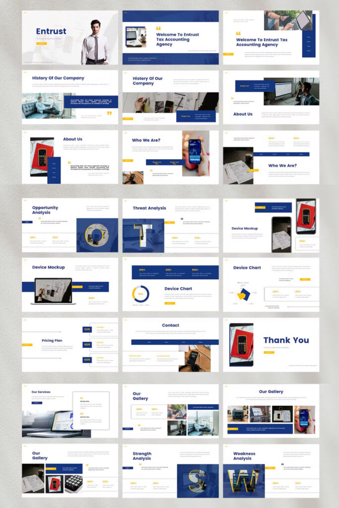 Entrust - Tax Accounting PowerPoint Template – MasterBundles