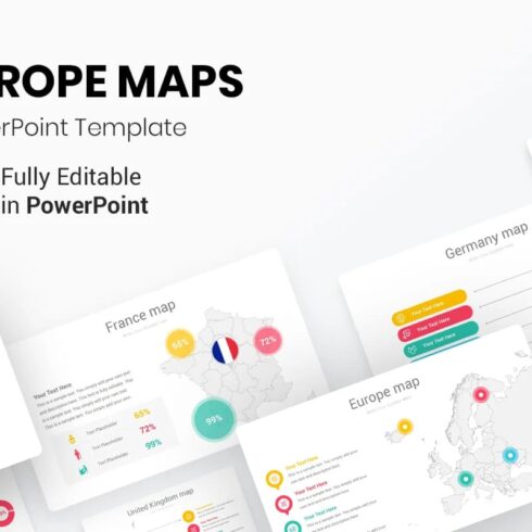 Europe Maps PowerPoint Template | Master Bundles