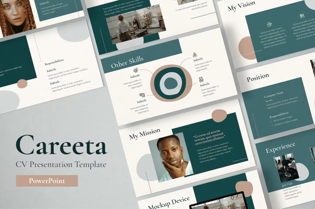CV PowerPoint Presentation Template – MasterBundles