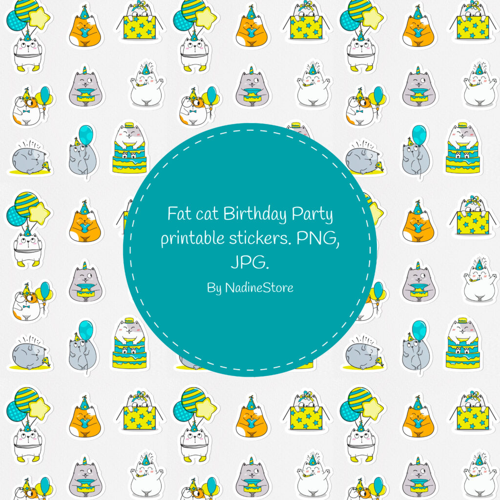 Celestial Unicorns Printable Stickers. PNG. | Master Bundles