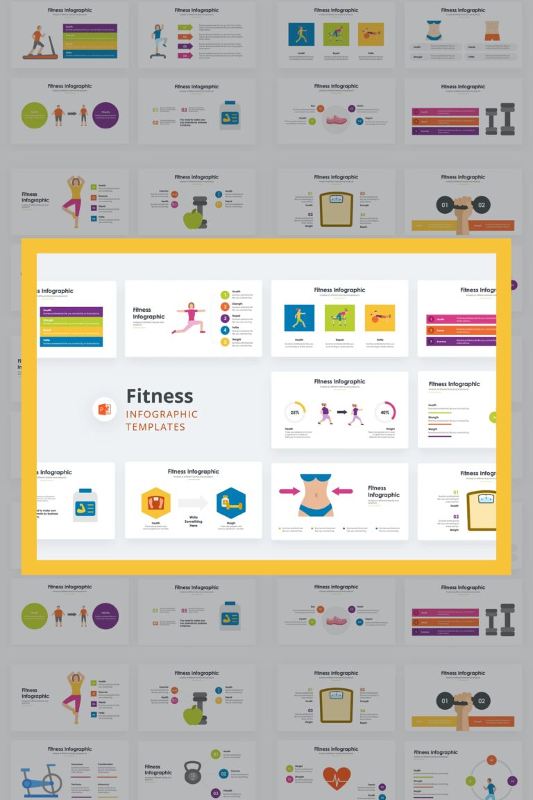 Fitness Infographics - PowerPoint 2 – MasterBundles