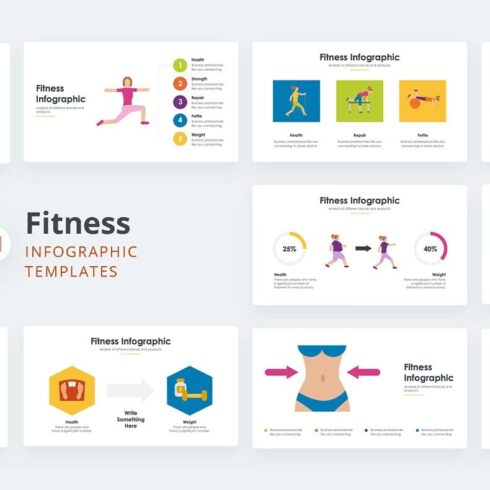 Fitness Infographics - PowerPoint 2 | Master Bundles