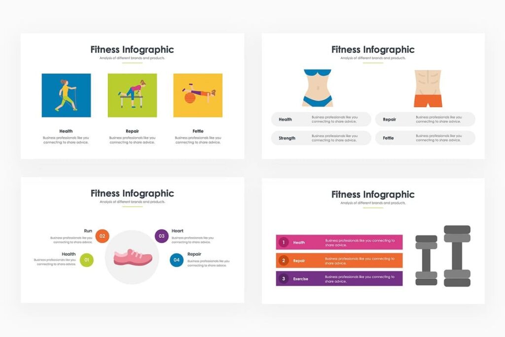 Fitness Infographics - PowerPoint 2 – MasterBundles