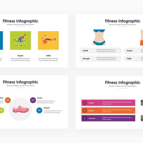 Fitness Infographics - PowerPoint 2 | Master Bundles