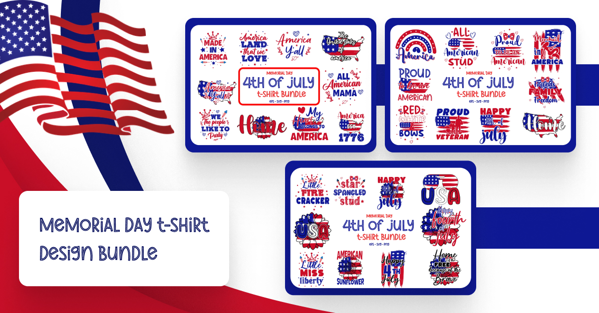 Memorial Day T-Shirt Design Bundle – MasterBundles