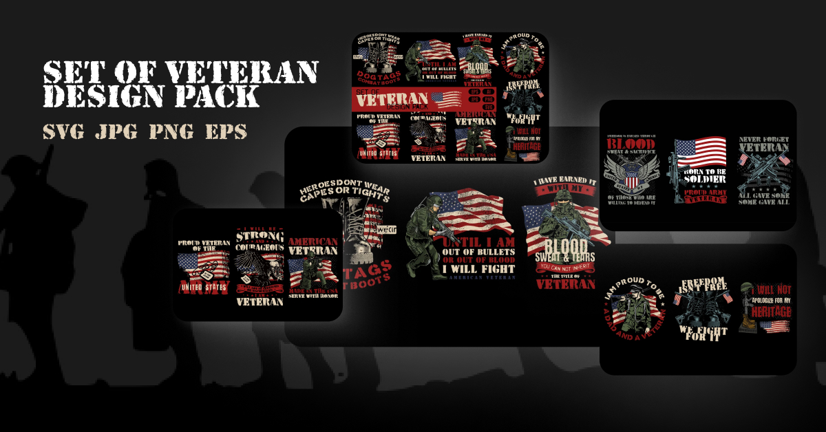 Set Of Veteran Design Pack – MasterBundles