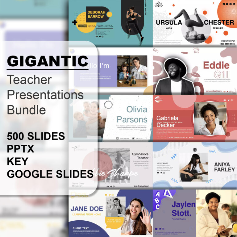 Gigantic Teacher Presentations Bundle: 500 Slides, PPTX, KEY, Google ...