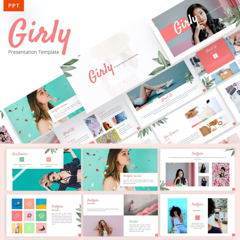 Girly - Beautiful Powerpoint Template – MasterBundles