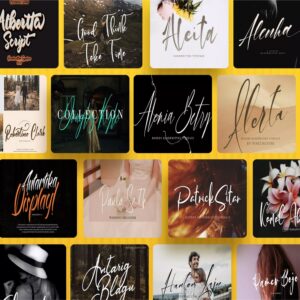10 Girly Script Fonts Bundle – MasterBundles