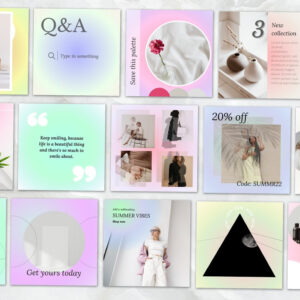 Gradient Instagram Post Templates – MasterBundles