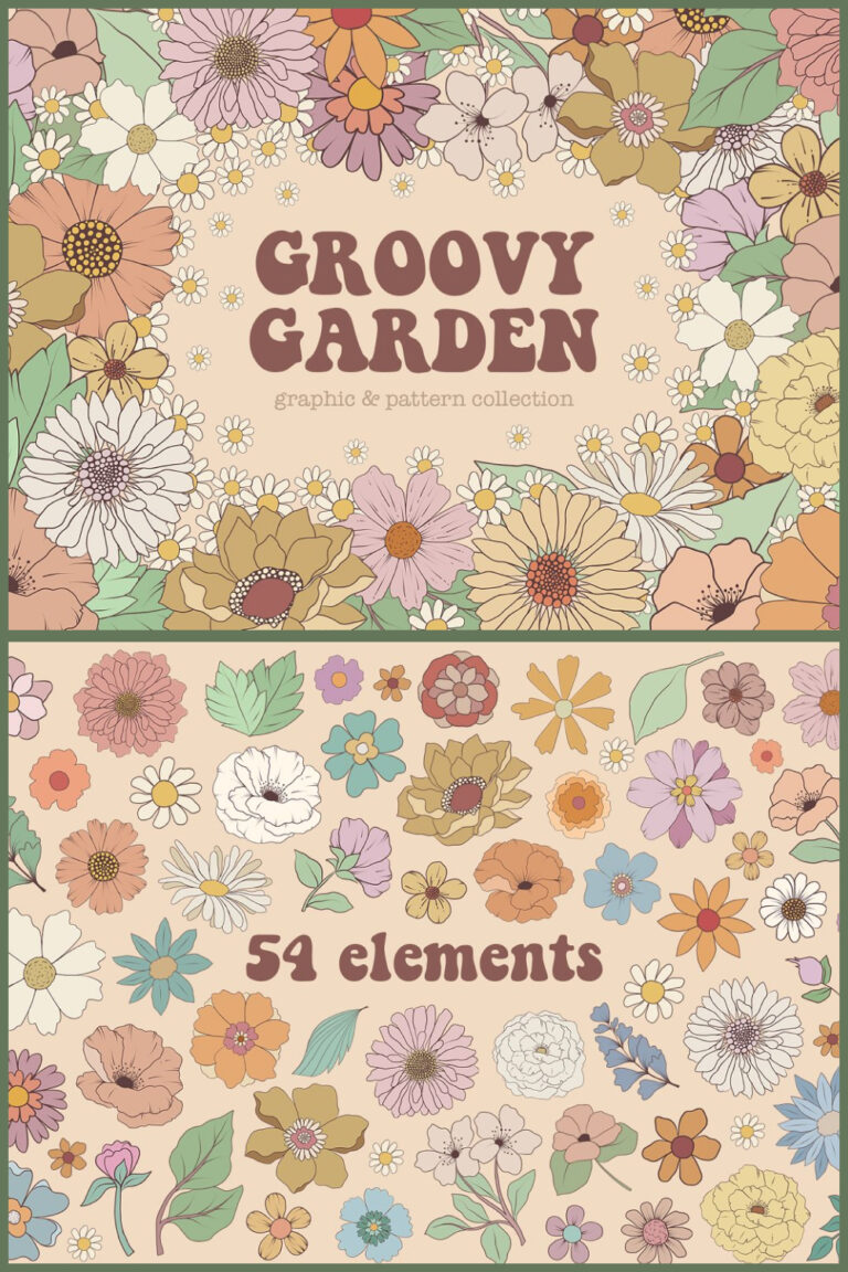 Groovy Garden - Retro Collection – MasterBundles