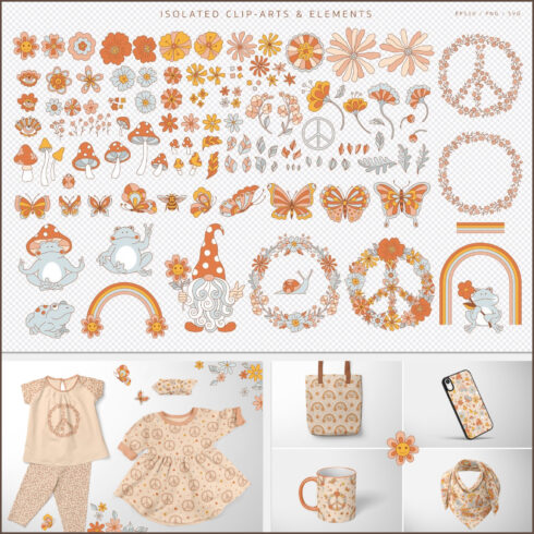 Groovy Garden Retro Hippie Graphics – MasterBundles