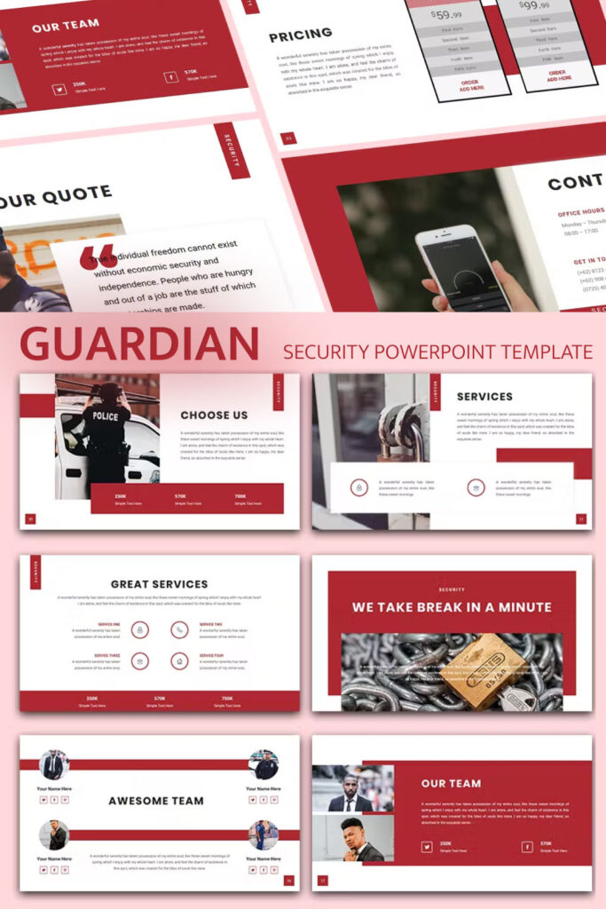 Guardian - Security PowerPoint Template – MasterBundles