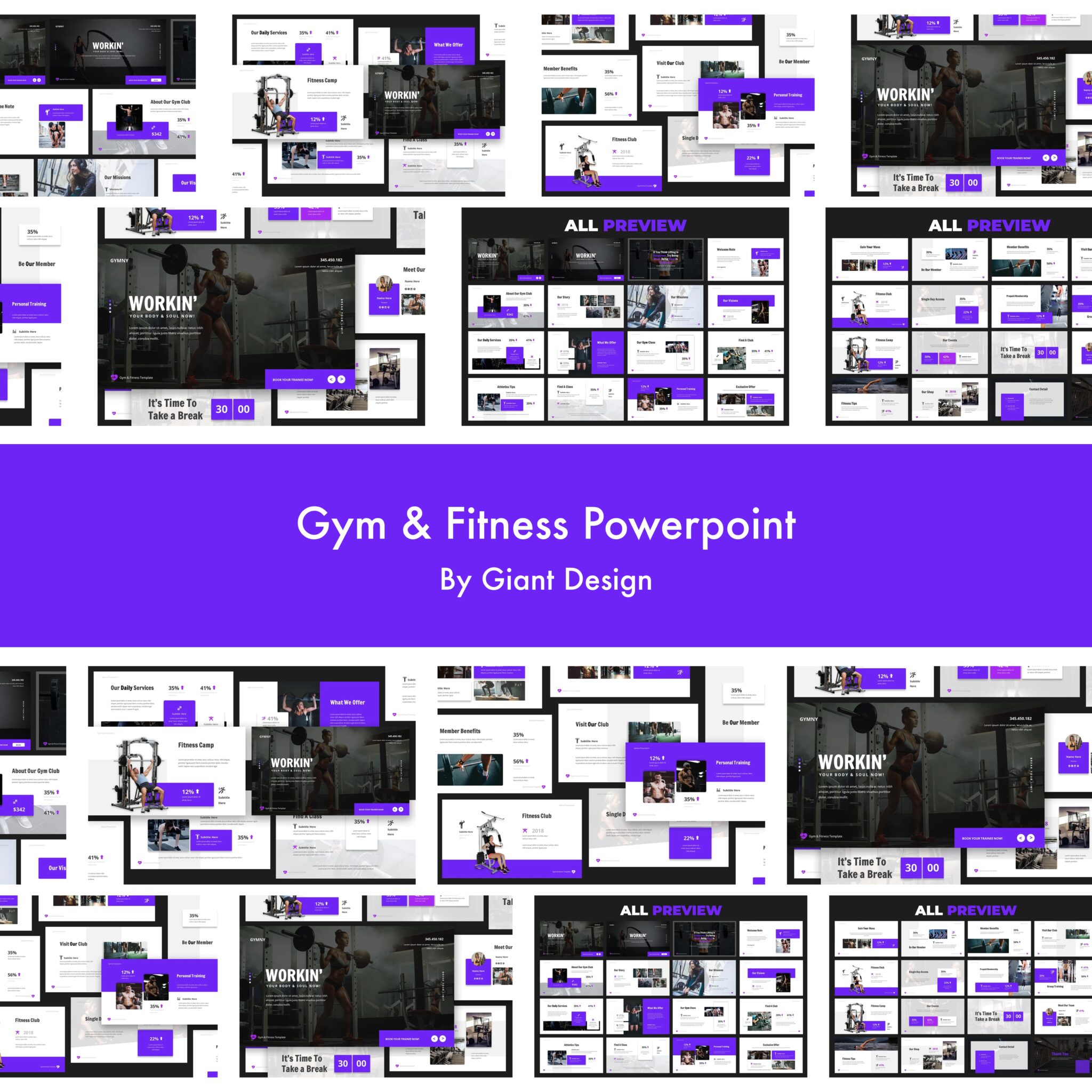 Gym & Fitness - Powerpoint Template – MasterBundles