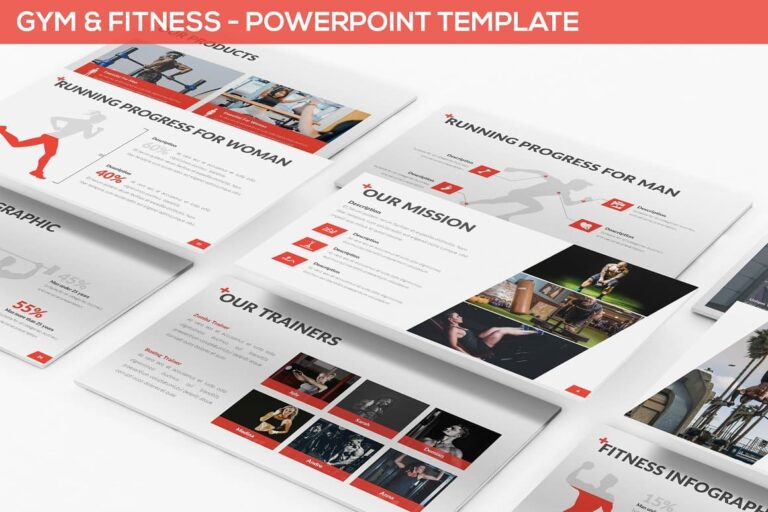 Gym & Fitness - Powerpoint Template – MasterBundles