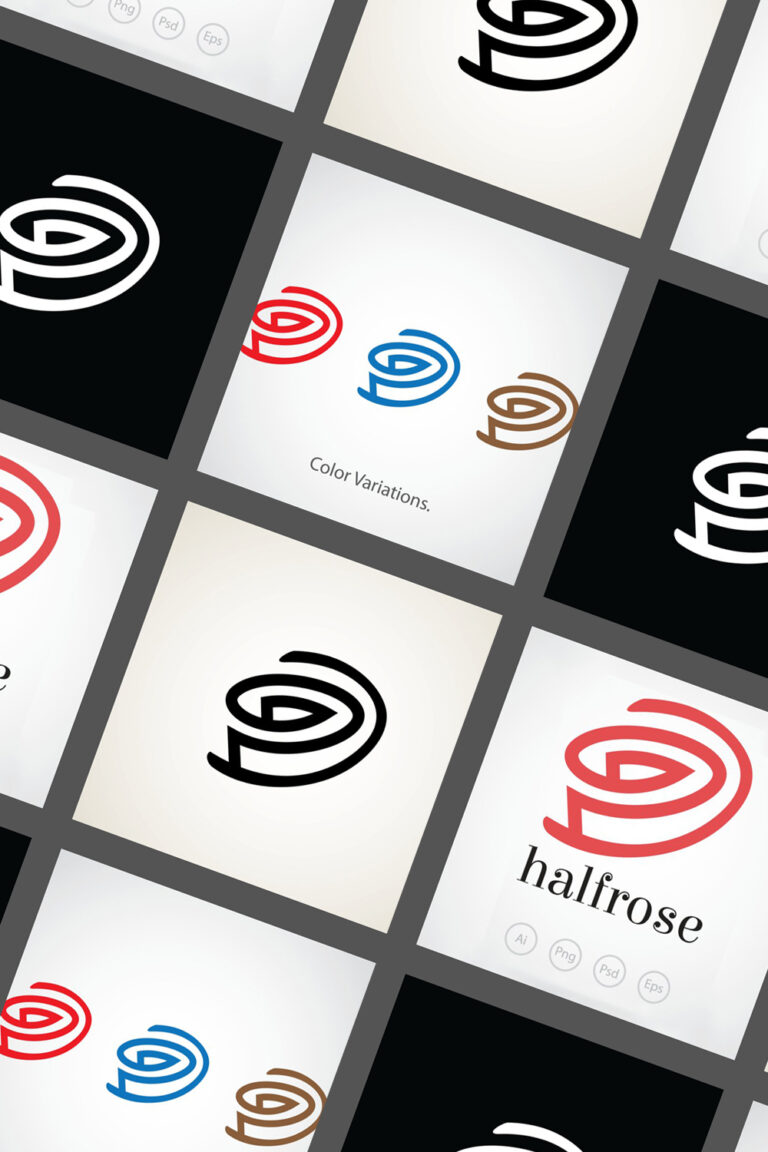 Half Rose Logo Template – MasterBundles