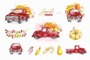 Harvest Truck. Fall Collection. | Master Bundles