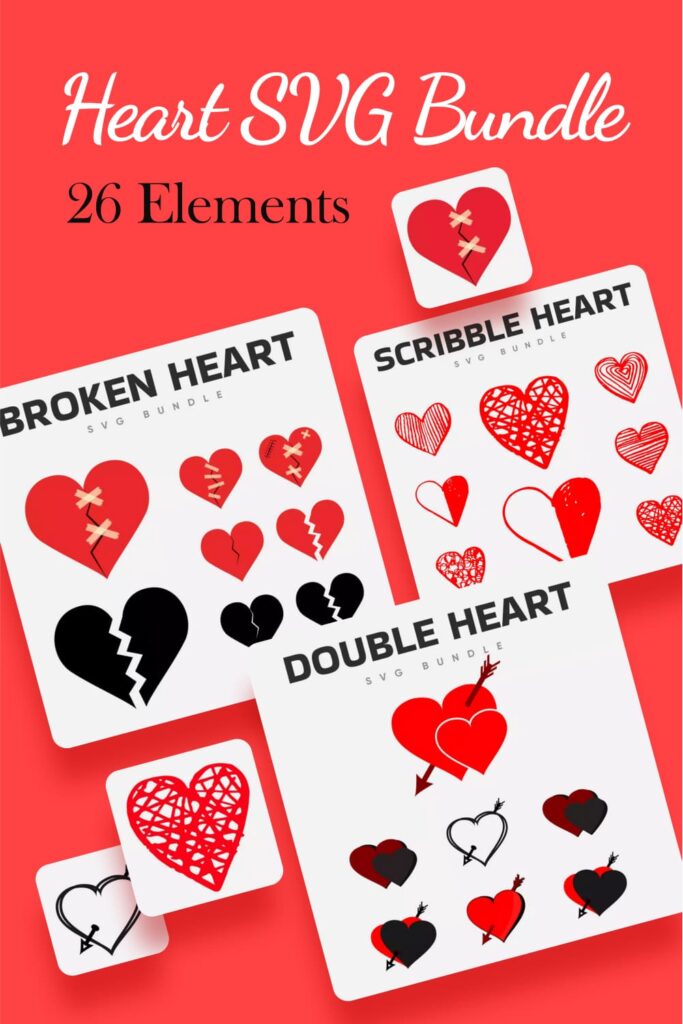 Heart SVG Bundle: 26 Elements – MasterBundles