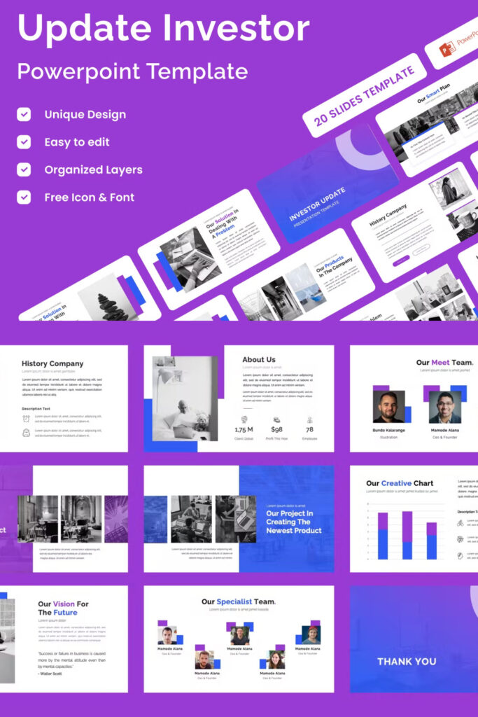 Investor Update Presentation Template - Powerpoint – MasterBundles